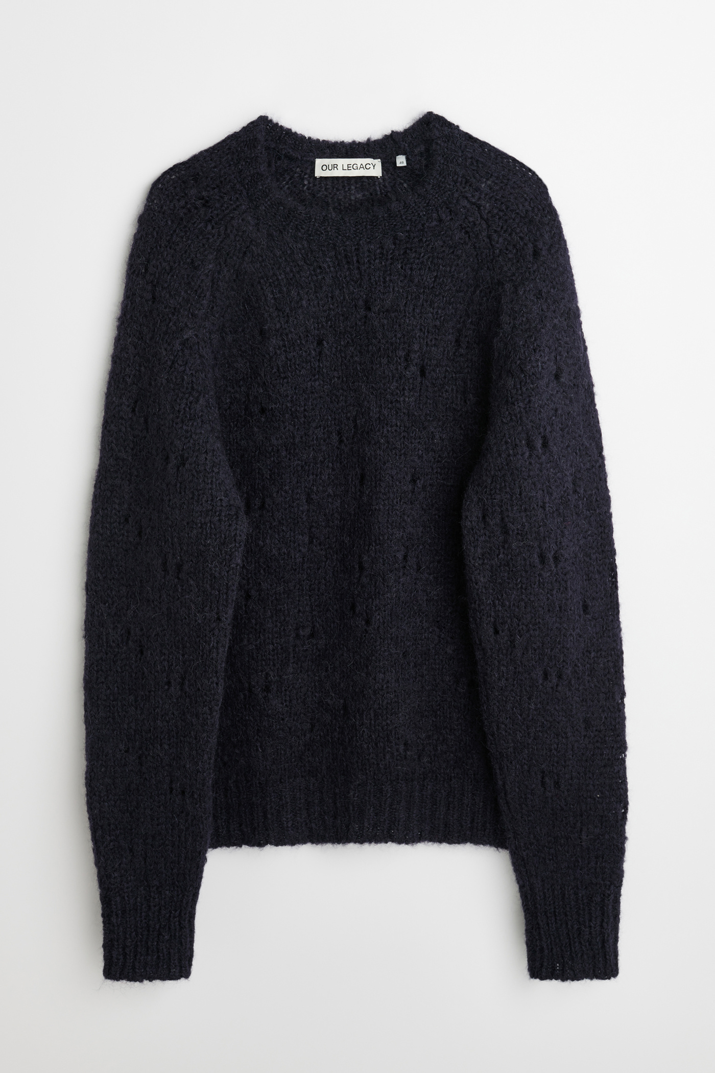 Our Legacy Needle Drop Raglan Navy Fuzzy Mohpaca
