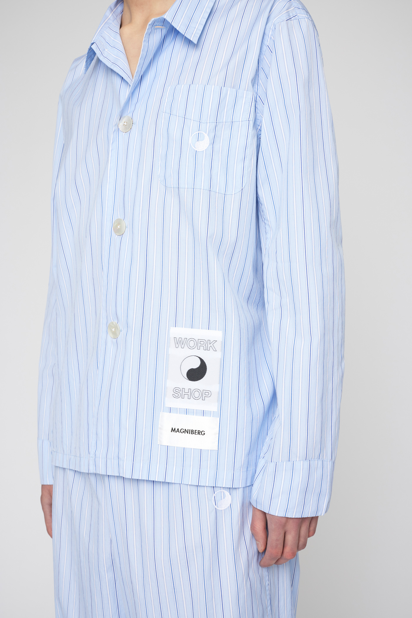 Our Legacy - WORK SHOP MAGNIBERG PYJAMA BLUE DOMICILE STRIPE